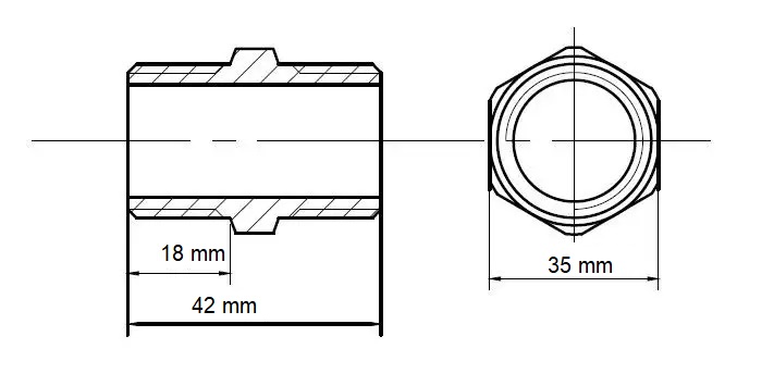 Nypel nierdzewny 1 cal - martechpneumatyka.pl